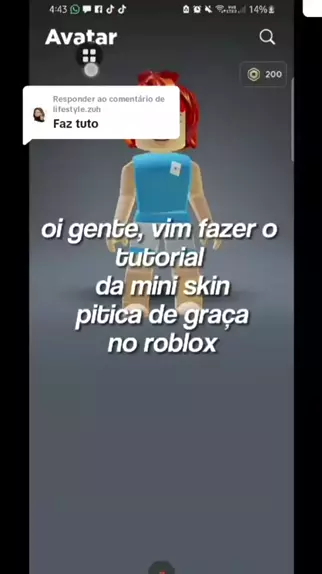 Construção de Mini-Skin para Roblox