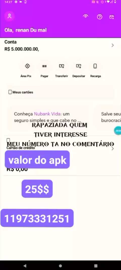 APK NUBANK FAKES (@aicav137) on Kwai